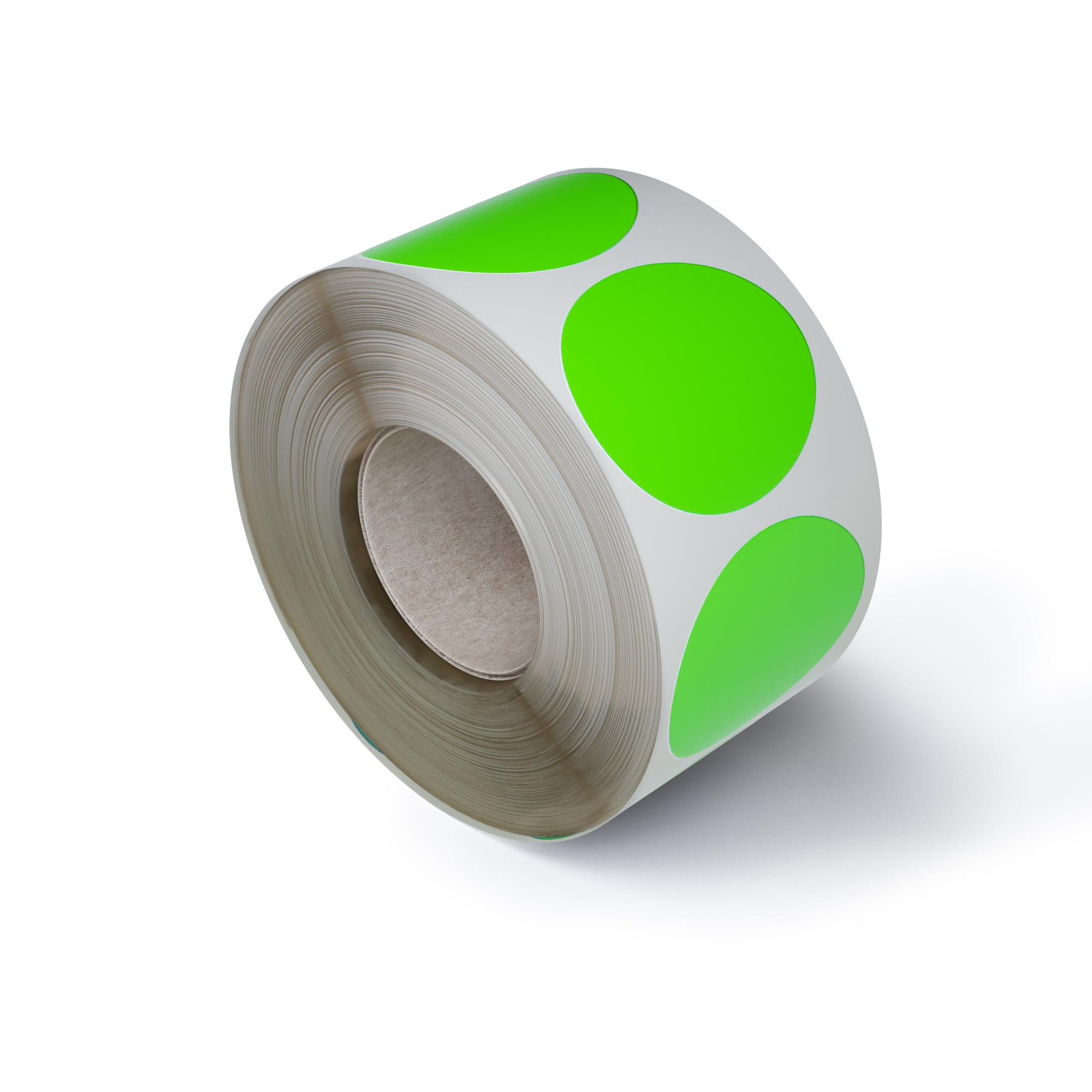 Color Coding Labels Rolls one inch - Round dot Stickers in Neon Green ...