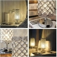 "Tomshine Crystal Table Lamp Set of 2, Bedside Lamps with USB Ports ...