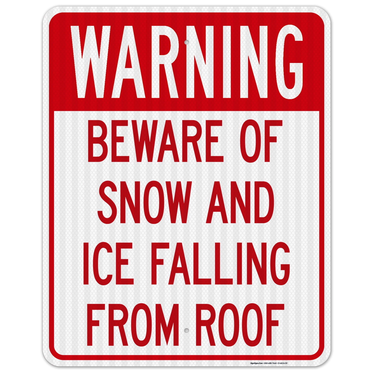 Beware Of Snow And Ice Falling From Roof Sign, OSHA Warning Sign ...