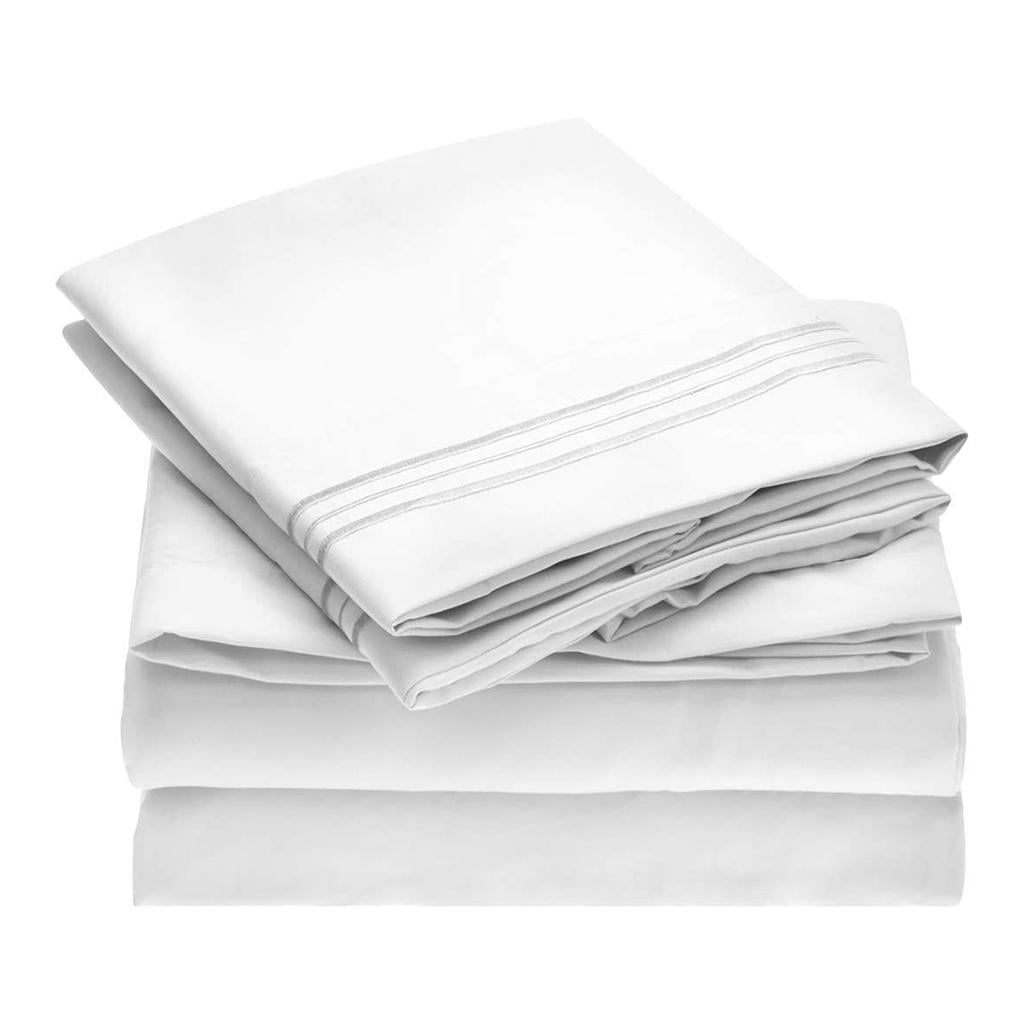 Click here for Elodie 1800 Count Soft Flat Fitted Sheet Pillowcas... prices