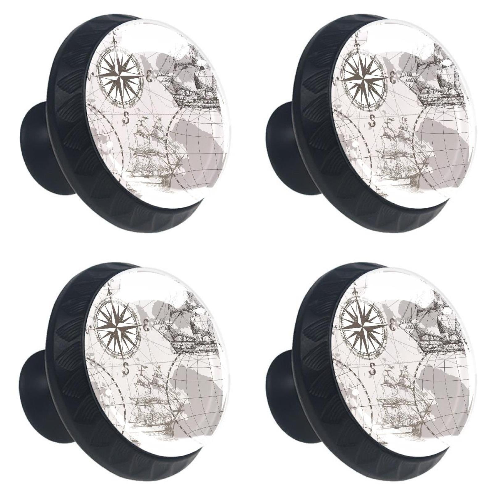 4 Pcs Earth Compass Ship Knobs for Kitchen Cabinet Cupboard Dresser ...