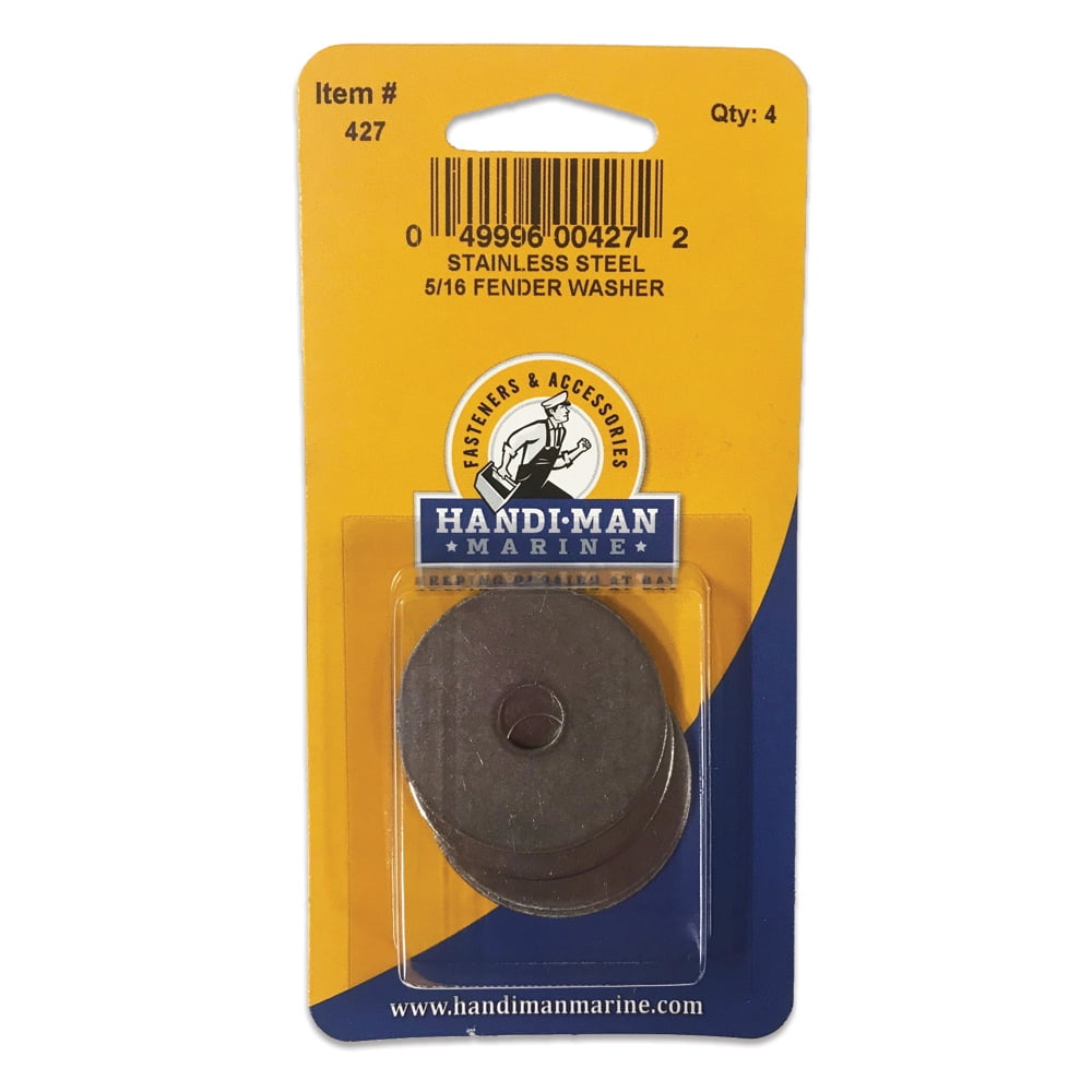 Handi-Man Stainless Steel Fender Washer - 5/16" x 1-1/2" - Walmart.com