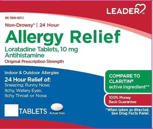 Leader 24hr Allergy Relief Tablets, 10mg, 70ct 096295130751A435 ...