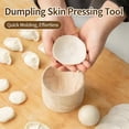 Dumpling Skin Maker Wooden Mold And Ball Set Manual Dough Skin Presser ...