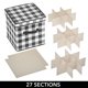 mDesign Square Gift-Wrap or Ornament Storage Box, Handles, 2 Pack ...