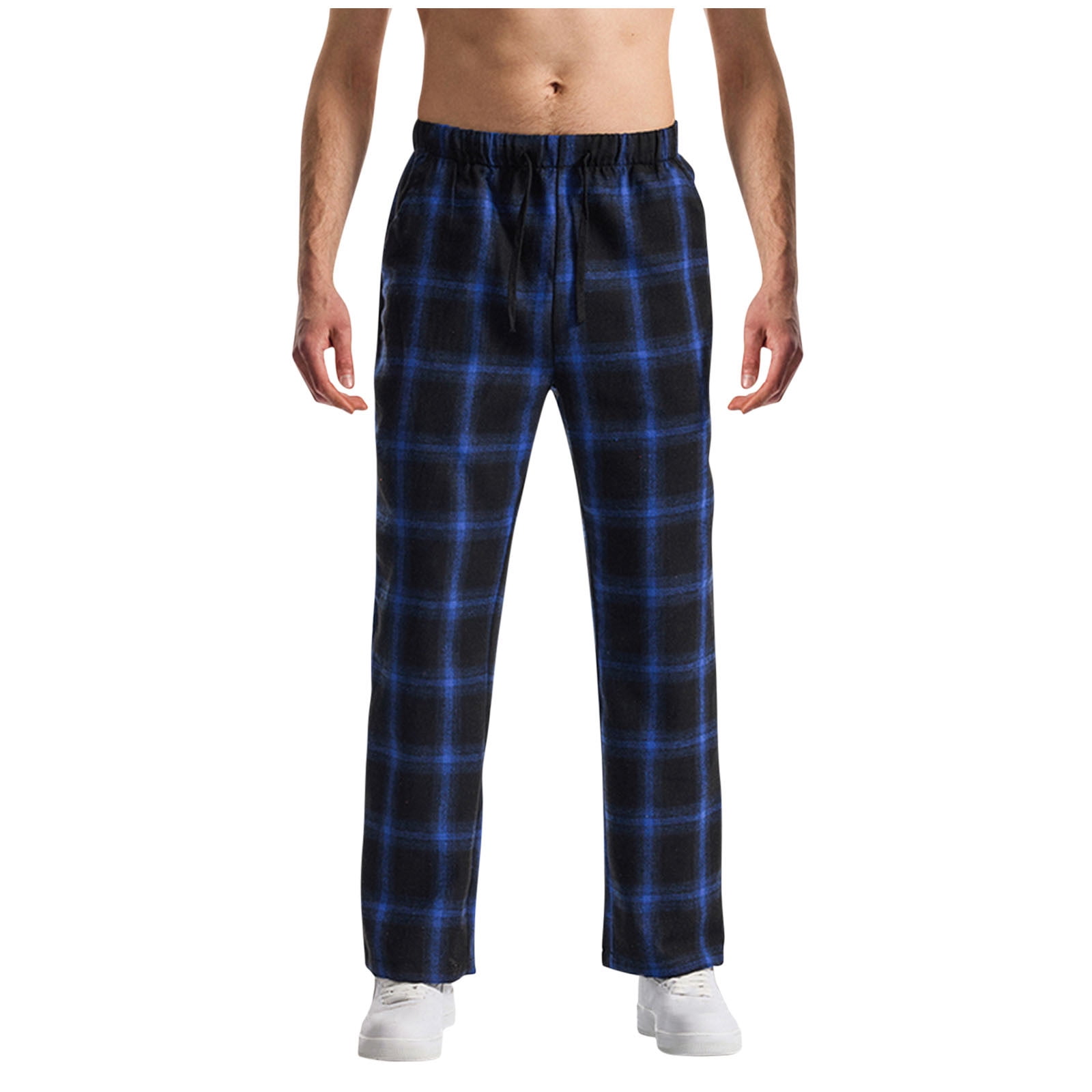 Click here for Miqool Mens Plaid Pajama Pants Eastic Waist Drawst... prices
