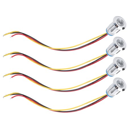 Mini Round Led 4 Sets PreWired Round LEDs Waterproof 2Color Light ...