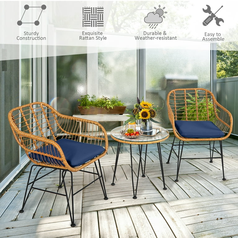 Cushioned bistro set store