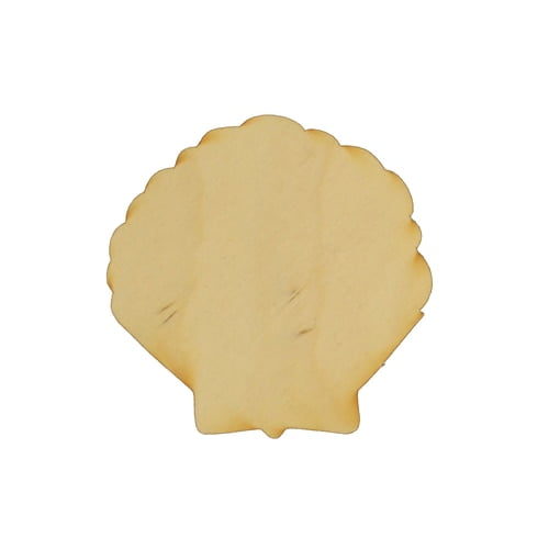 Package of 10, Small 3" X 3" X 1/8" Baltic Birch Plywood Scallop Shell ...