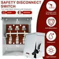200-Amp, 3 Pole 120V/240V General Safety Switch, Non-Fused AC ...