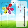 4PCS Wind Spinners Outdoor Windmill for Yard, 11.2 Inch Colorful Garden ...
