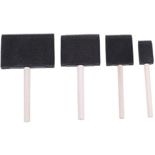 4 Pcs Foam Paint Brushes Set, 4 Sizes Sponge Brushes with Wood Handle ...