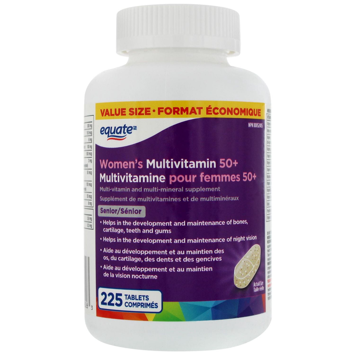 Click here for Equate Senior Womens Multivitamin 225 Tablets prices