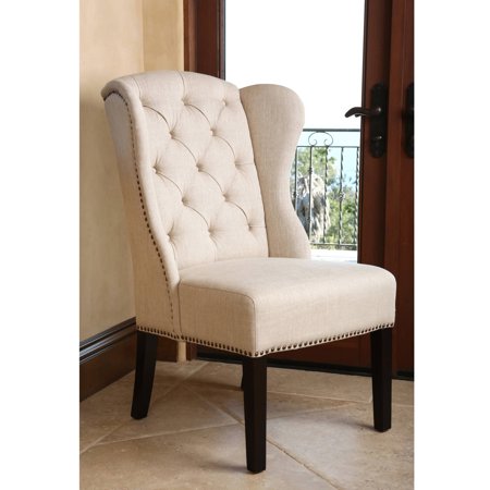 Devon & Claire Delta Tufted Linen Wing Chair, Multiple Colors - Walmart.com