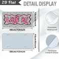 A 2D flat rectangular aluminum decorative plaque. Theme "LATE AF". For ...