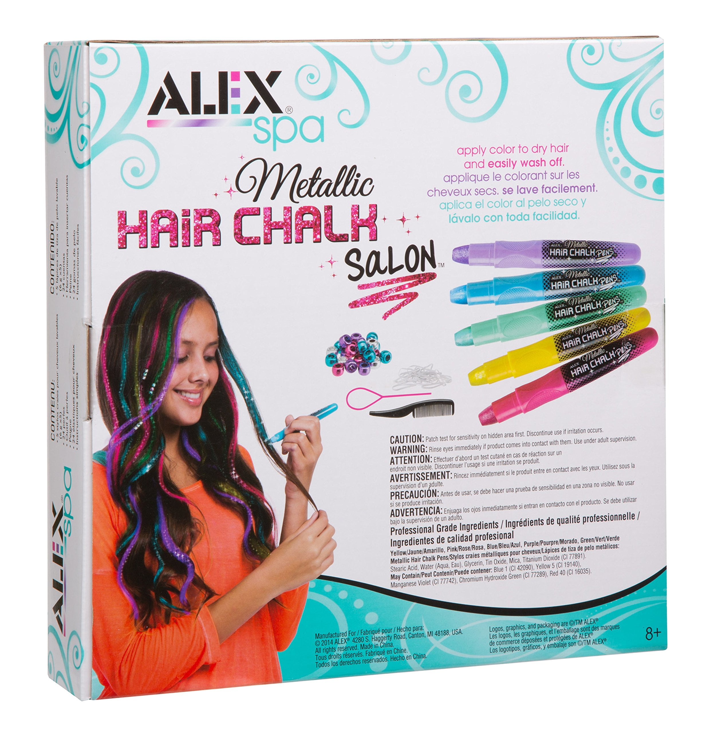 ALEX Spa Washable Metallic Hair Chalk Salon