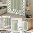 Bathroom Shower Curtain Sage Green Buffalo Plaid Waterproof Shower ...
