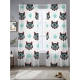 Boho Southwest Sheer Curtains 84 Inch Length 2 Panels Set, Native Bear ...
