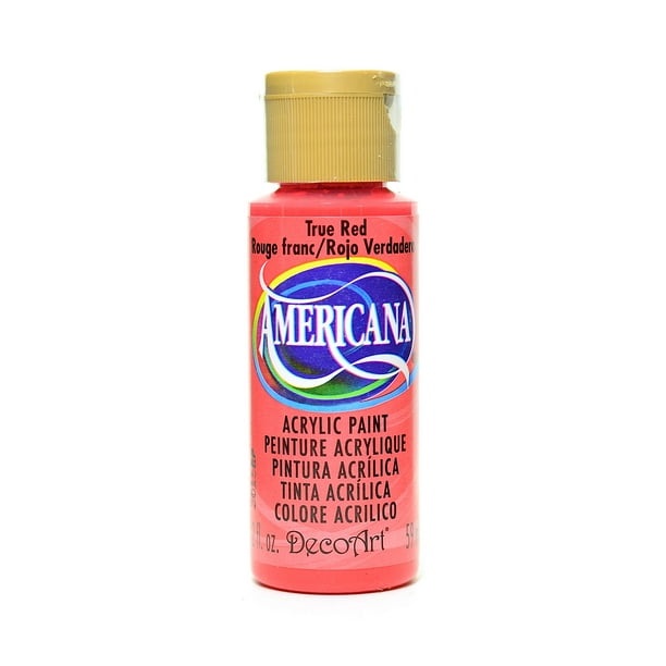 Americana Acrylic Paints true red, 2 oz. (pack of 8) - Walmart.com