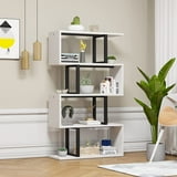 Dextrus 5-Tier Bookshelf, S-Shaped Z-Shelf Bookshelves , Geometric ...