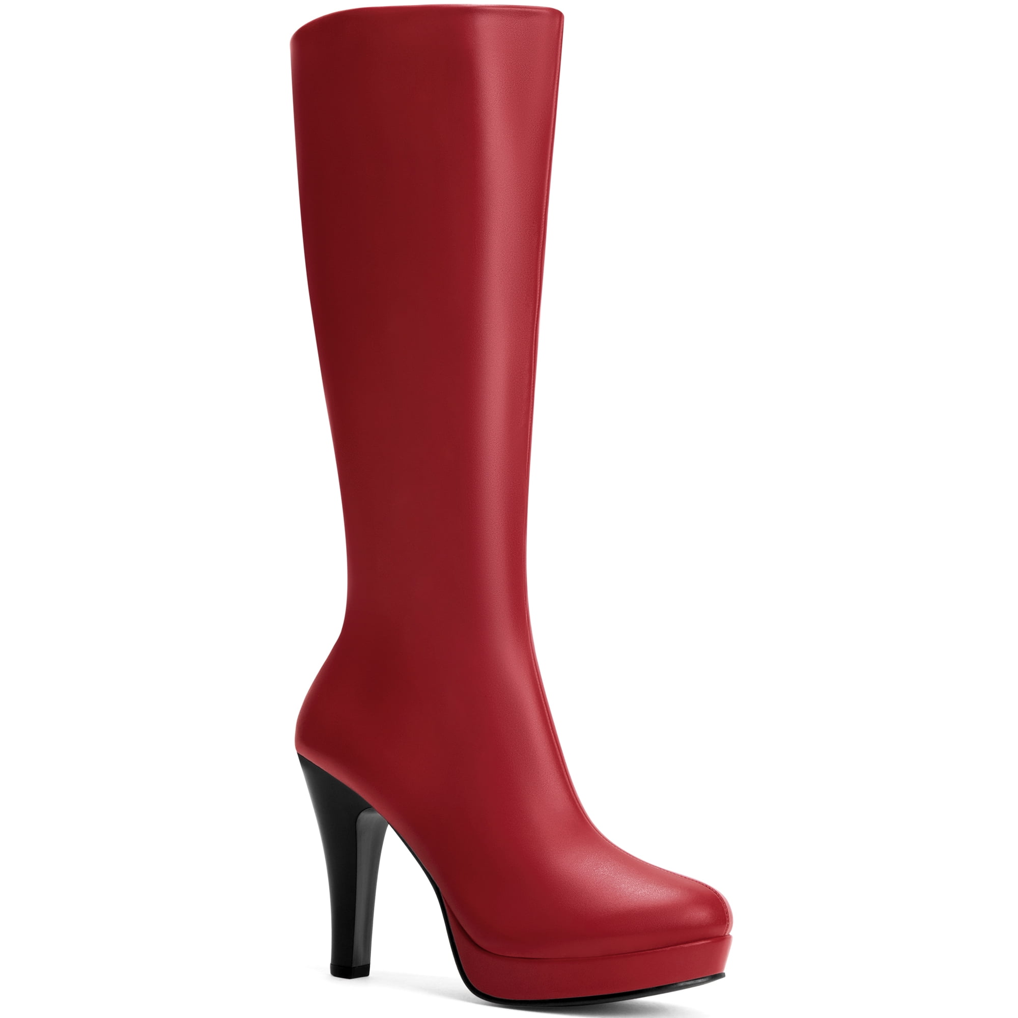 Click here for Blissful Step Round Toe Platform Chunky Heel Knee... prices