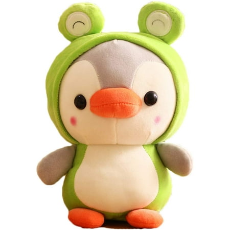 Duck/Penguin Stuffed Animal in Frog Costume, Adorable Plushies Wearing ...