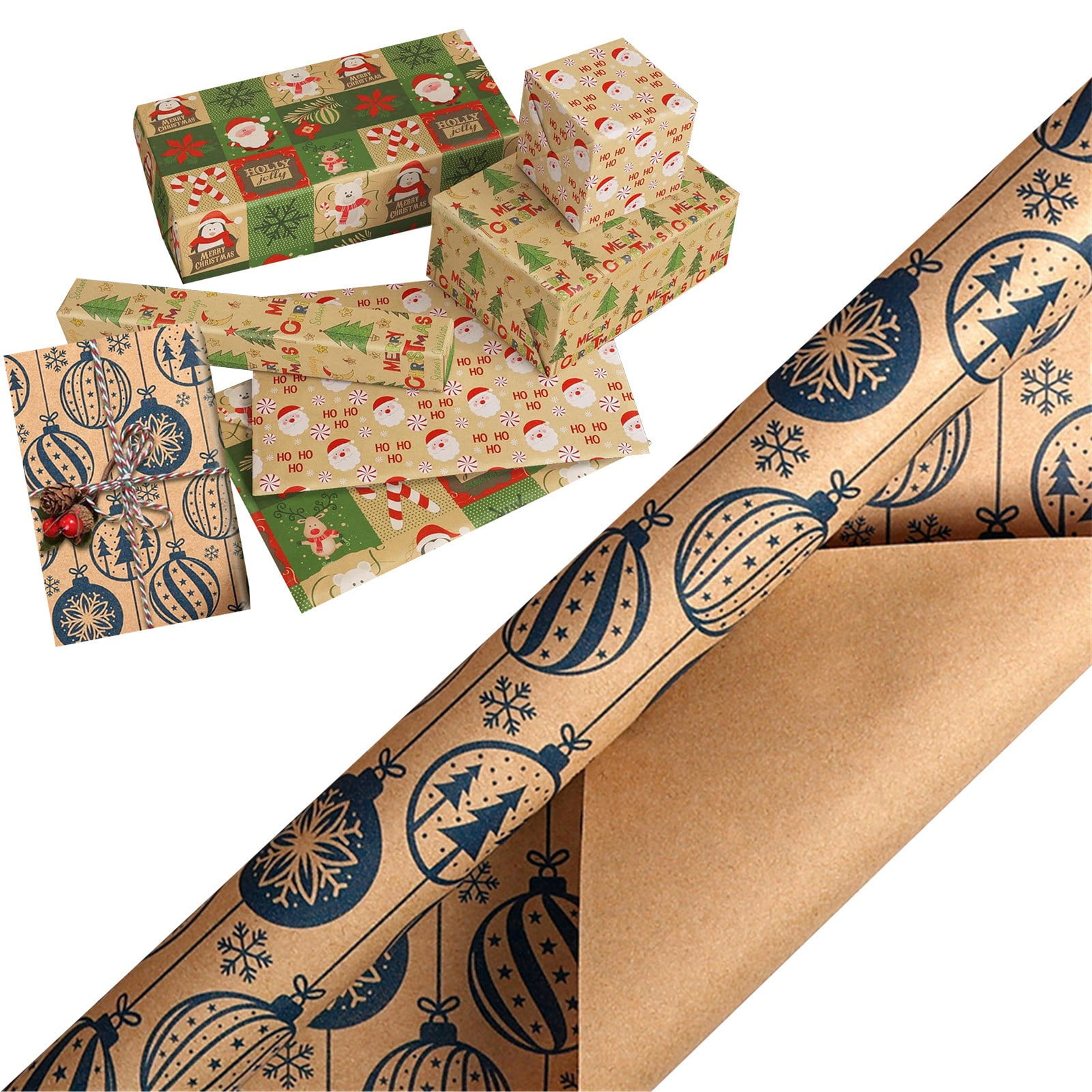 Click here for Xixi Christmas Wrapping Paper Roll Retro Wrapping... prices