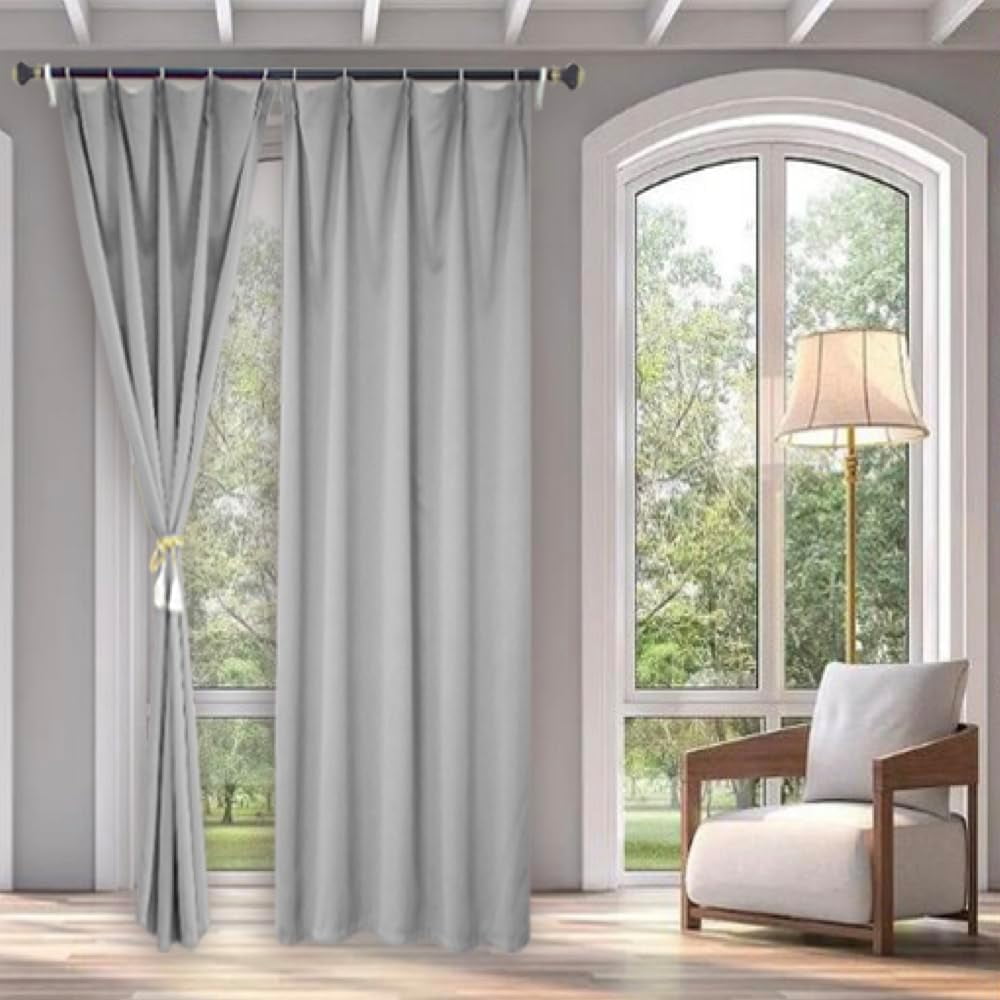 Click here for Salafire Pinch Pleat Linen Curtains 108 Inches Lon... prices