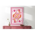 Queen of Hearts Playing Card Poster, Pink Modern Card Art Illustration ...