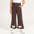 CHEEREAM Flare Pants For Kids Wide Leg Athletic Bow Knot Trouser ...