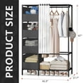 Portable Closet, BRC Portable Wardrobe with 4 Storage Closet, Clothes ...