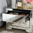 Baxton Studio Farrah Mirrored 2-Drawer End Table - Walmart.com
