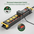 Green Box Innovations Heavy Duty Power Strip with 6 Outlets Surge Protector 3300J Metal Wall ...