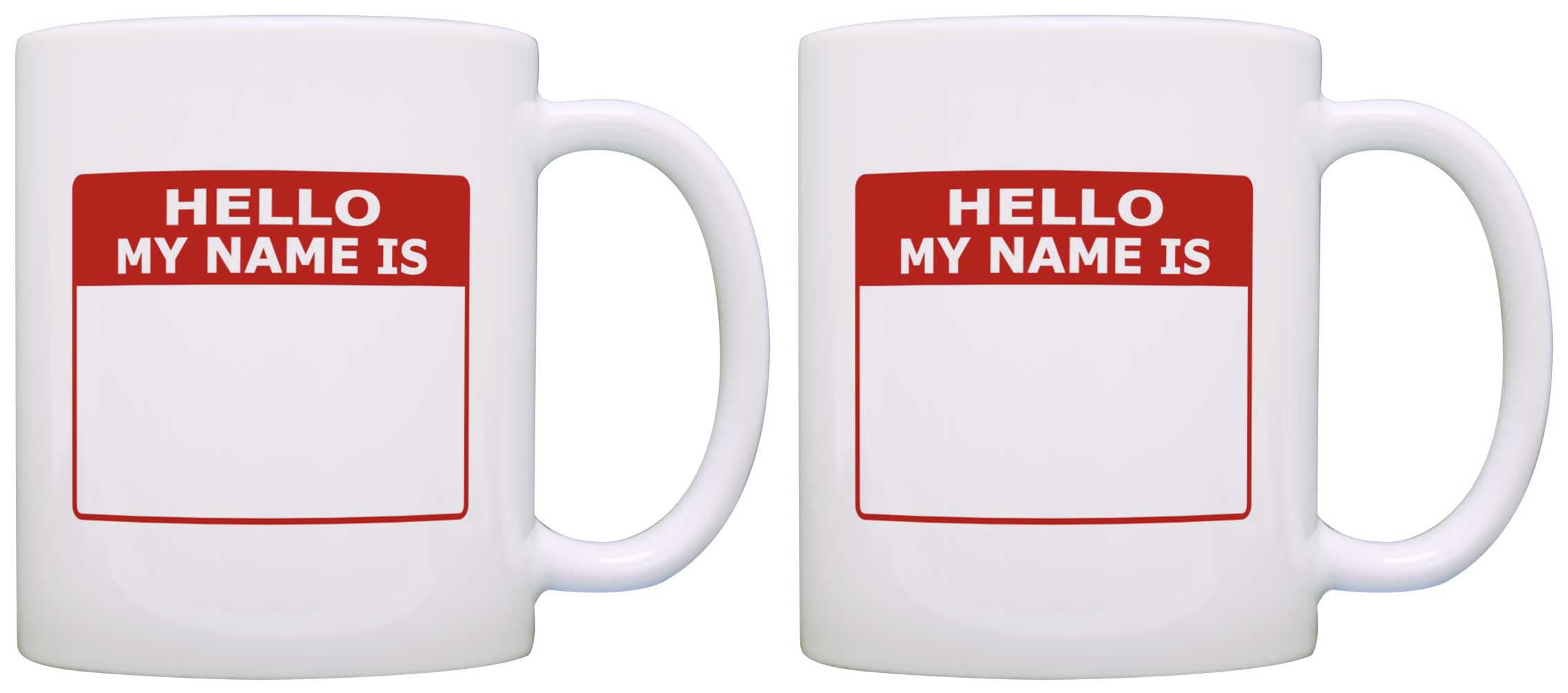 ThisWear Hello My Name Is Name Tag Dry Erase Writable 11 ounce 2 Pack ...