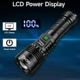 200000 Lumens LED Flashlight, Rechargeable, Digital Display, Zoomable ...