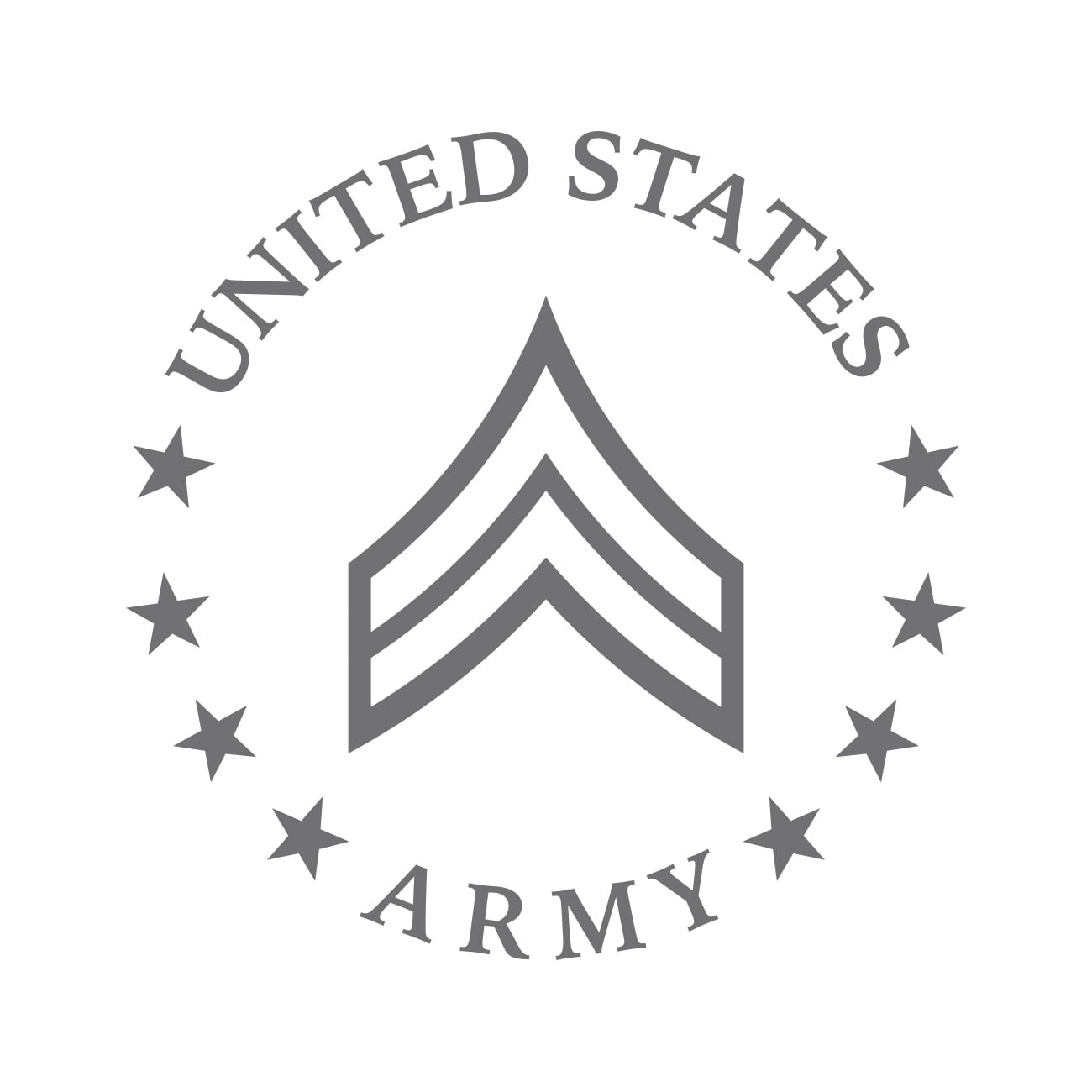 E-4 Corporal US Army Rank Sticker Decal Die Cut - Self Adhesive Vinyl ...
