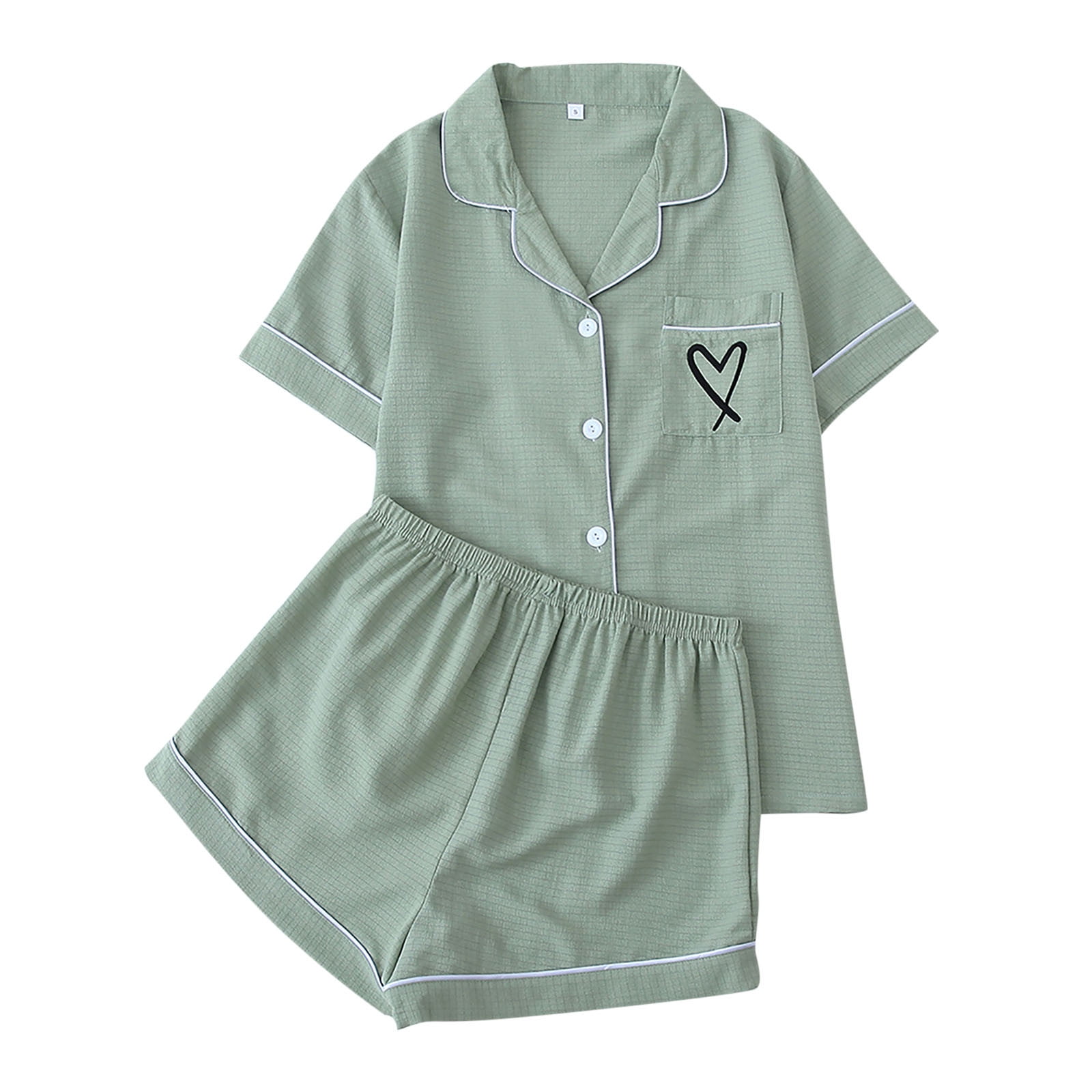 Click here for Cfhntfmh Womens Pajama Sets Pj Set Cute Heart Prin... prices
