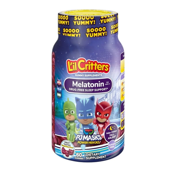 LIL CRITTERS PJ MASKS MELATONIN 60CT - Walmart.com