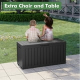 Bifanuo 75 Gallon Deck Box Lockable Resin Outdoor Storage Box ...