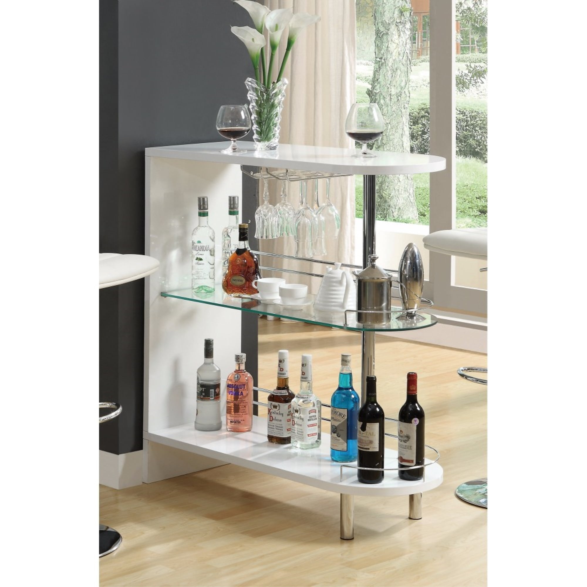 Beautiful Contemporary Bar Table, White - Walmart.com