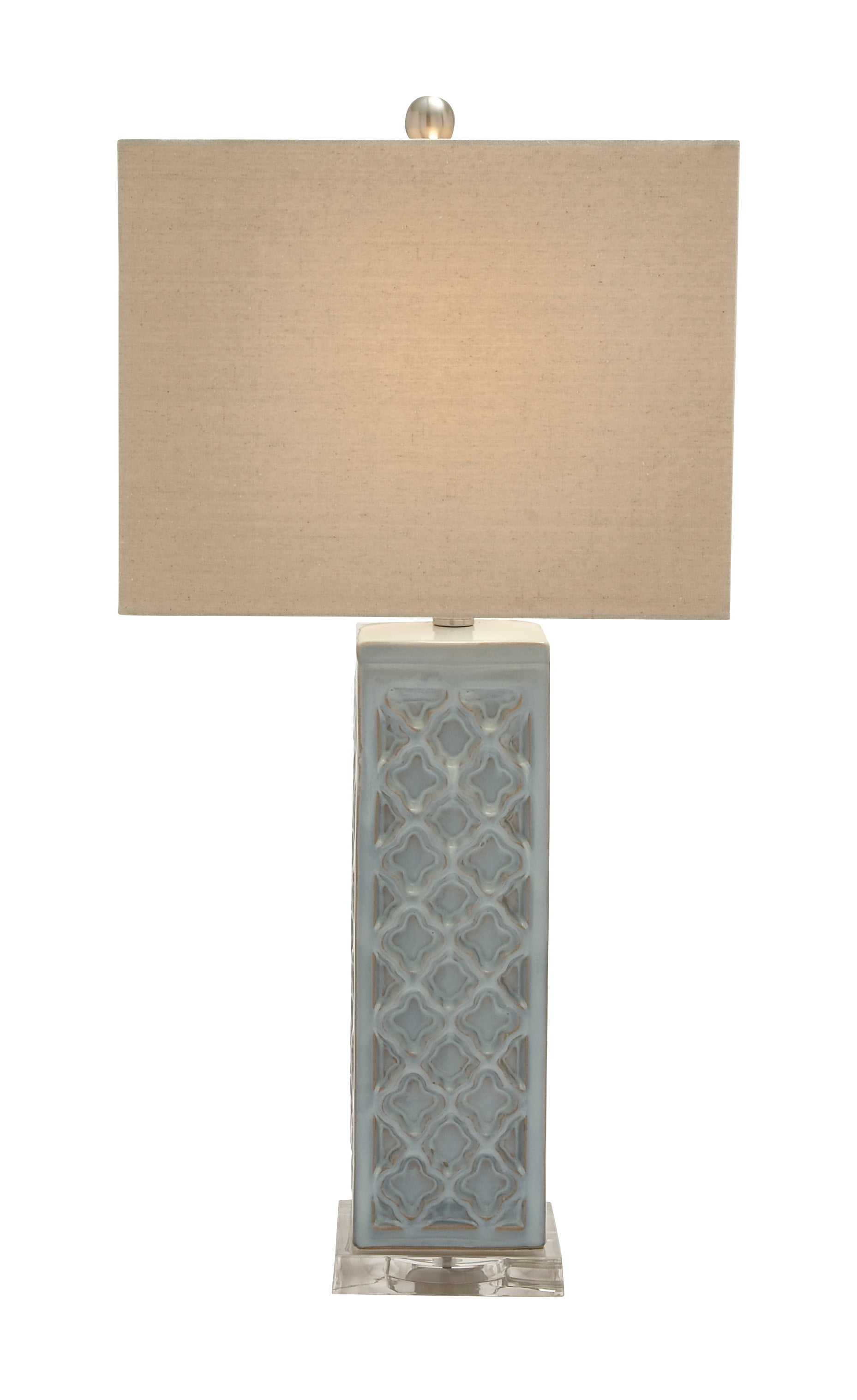 Decmode Traditional 30 Inch Ceramic And Acrylic Rectangular Table Lamps ...