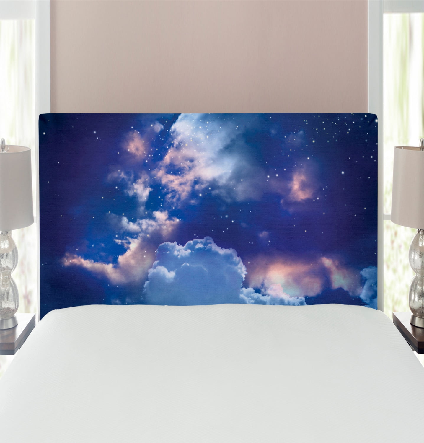 Space Headboard, Magic Sky View with Star and Clouds Celestial ...