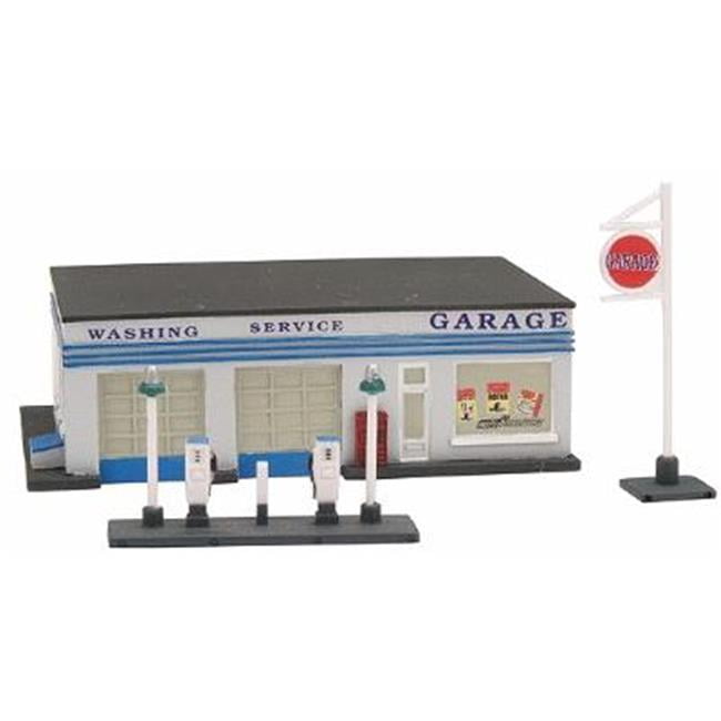 IMEX IMX6307 Gas Station Assembled Perma-Scene, N Scale Model Railroad ...