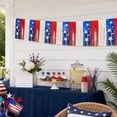 4th Of July Red White Blue Bunting Fringe Banner Patriotic Independence ...