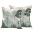 Boho Pines Outdoor Waterproof Throw Pillow Covers 20x20 Set of 2,Fogged ...