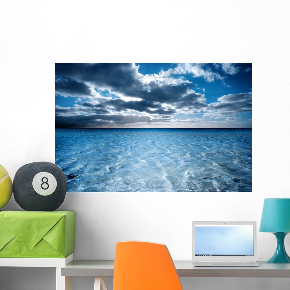 Dreamy Beach Scene Wall Mural by Wallmonkeys Peel and Stick Graphic (36 ...