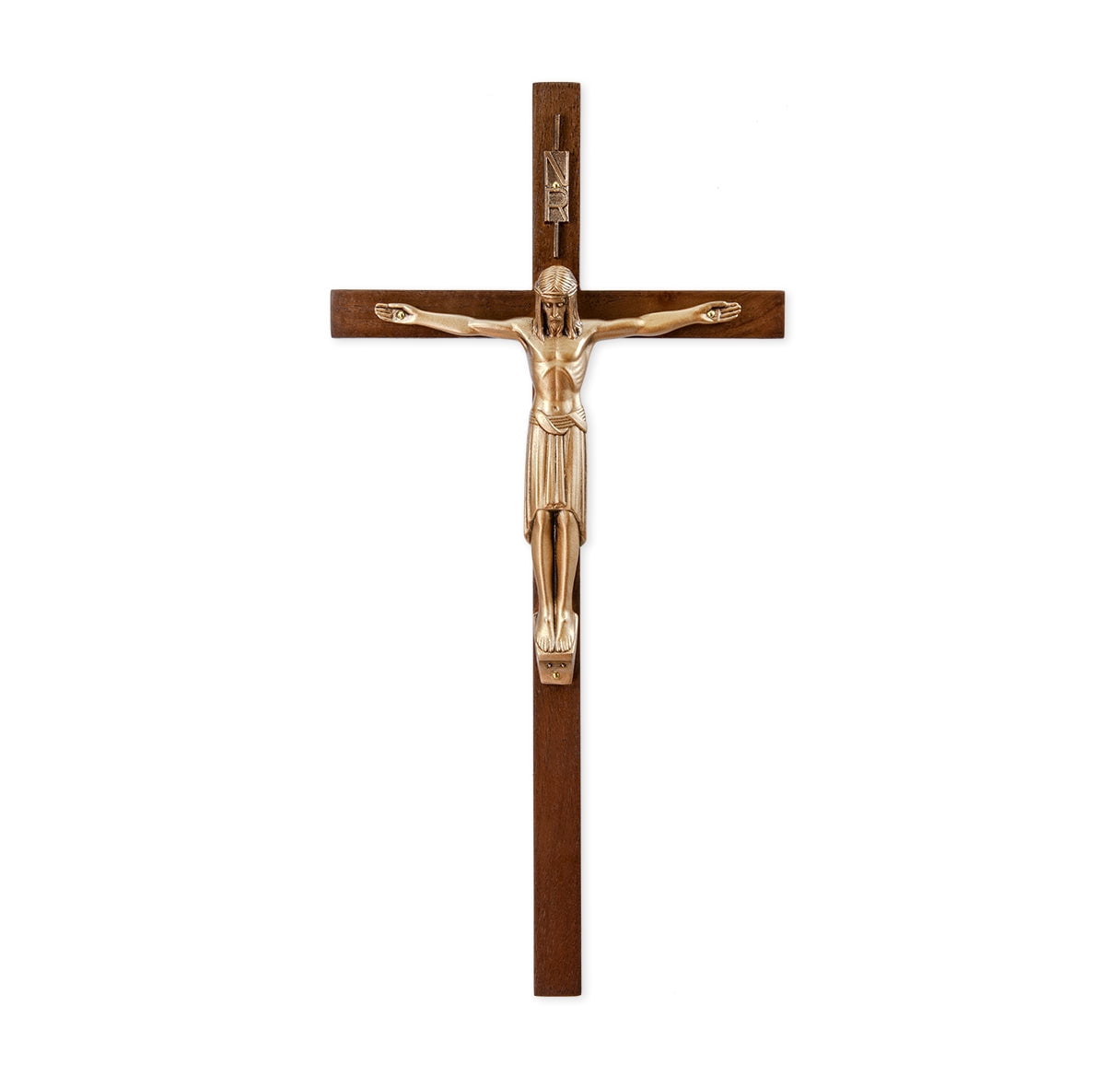 Large Catholic Genuine Walnut Wood Wall Crucifix, 12", for Home, Office ...