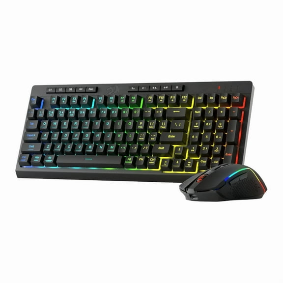 S142 Wireless Gaming Keyboard & Mouse Combo, 98 Keys K515 PRO RGB ...