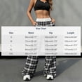 Admvng Women's Plaid Pants Plus Size Wide Leg Contrast Waistband ...
