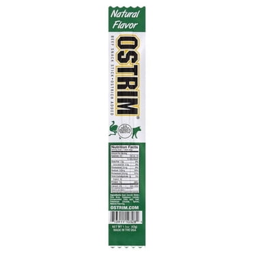 Ostrim Beef & Ostrich Snack Stick, BBQ, Pack of 10, 1.5 oz sticks ...